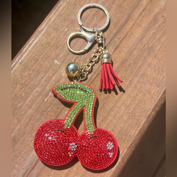 Accessories | New Sparkly Cherry Keychainbag Charm | Poshmark